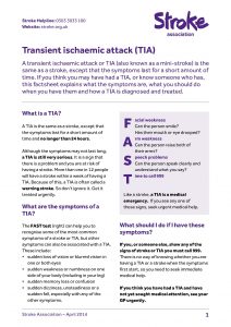 Norfolk and Norwich University Hospitals NHS Foundation Trust » TIA ...