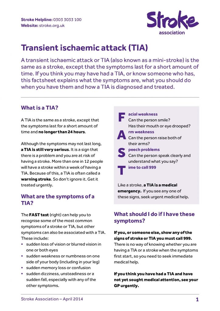 Norfolk and Norwich University Hospitals NHS Foundation Trust » TIA Clinic (Rapid Access)