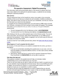 Norfolk and Norwich University Hospitals NHS Foundation Trust » Pre ...